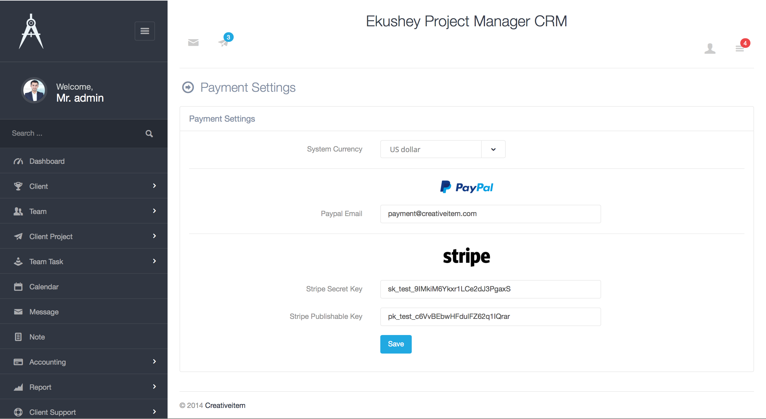 Ekushey Project Manager CRM by Creativeitem | CodeCanyon